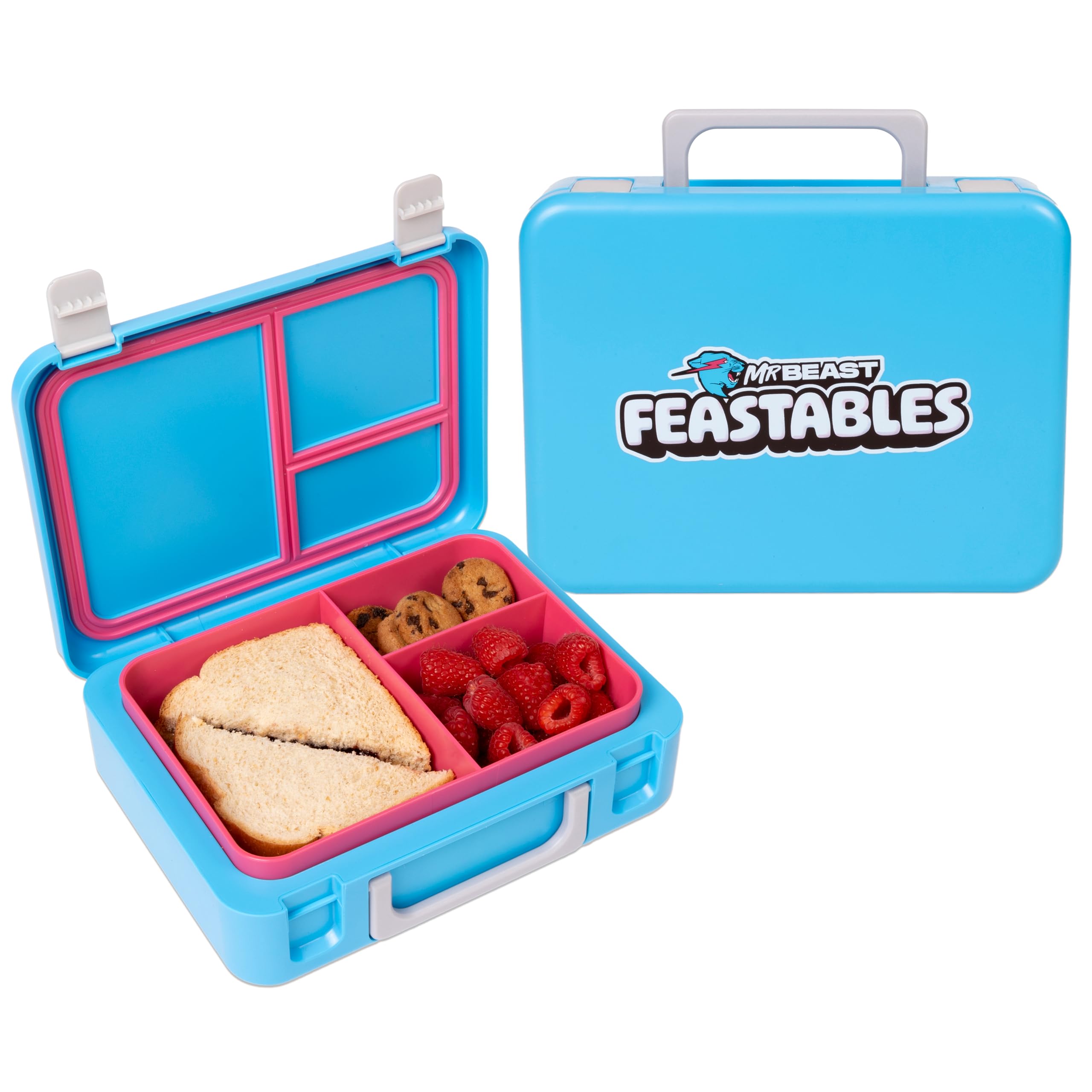 Mr. Beast Feastables Adjustable Bento Lunchbox- BPA Free, Snap Tight ...
