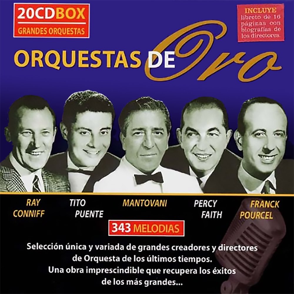 Pack 20 Orquestas de Oro: 20 Grandes Orquestas: Ray Conniff, Tito Puente, Mantovani, Percy Faith ...