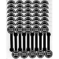 Amazon.com: 400 Pcs Handmade Food Baking Seal Stickers - Black Striped ...