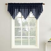 Amazon.com: No. 918 Erica Crushed Sheer Voile Rod Pocket Curtain Panel, 51" x 84", Navy Blue ...