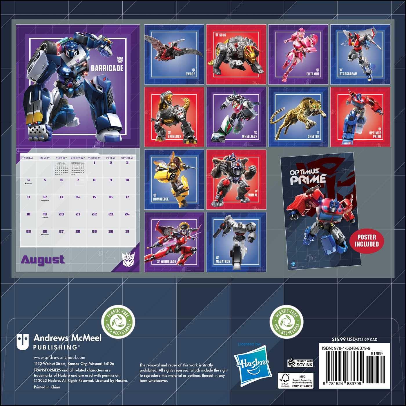 Mua Transformers 2024 Wall Calendar with Poster trên Amazon Mỹ chính ...