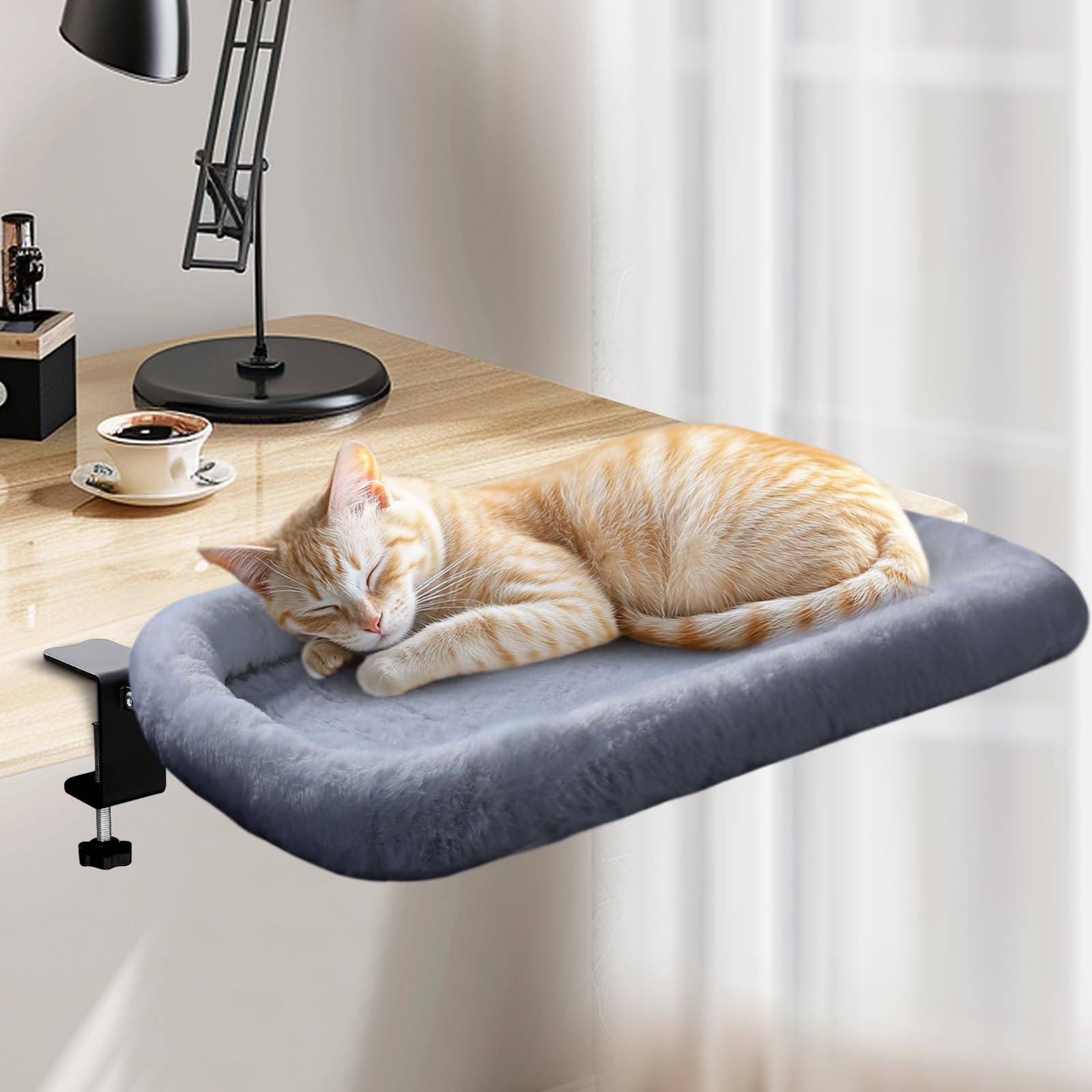 IPOW Heavy Duty Steel Frame Supports up to 50lbs Cat Desk Bed & Perch ...