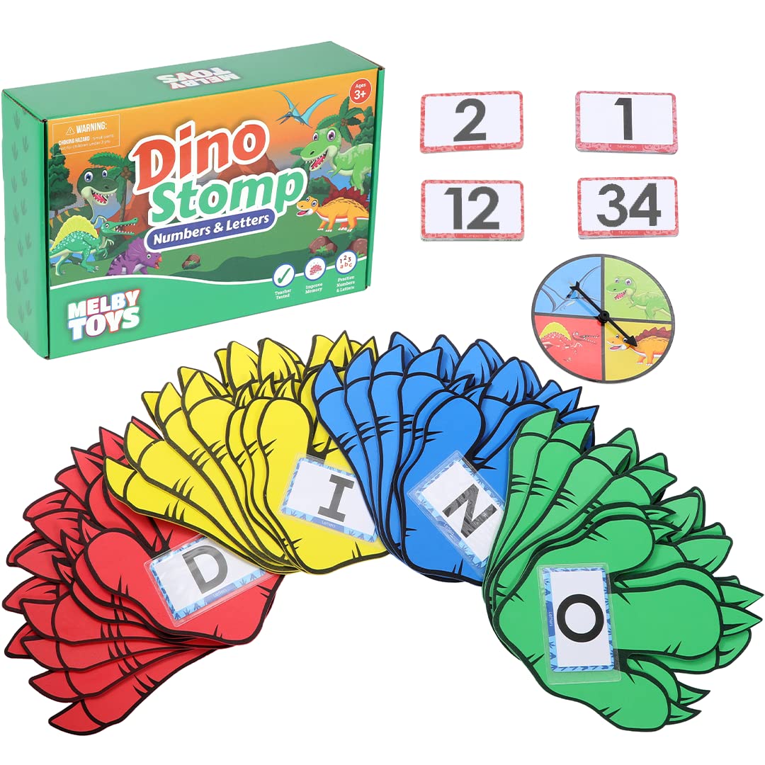 Mua Melby Toys Dino Stomp Number & Alphabet Flash Cards I Preschool ...