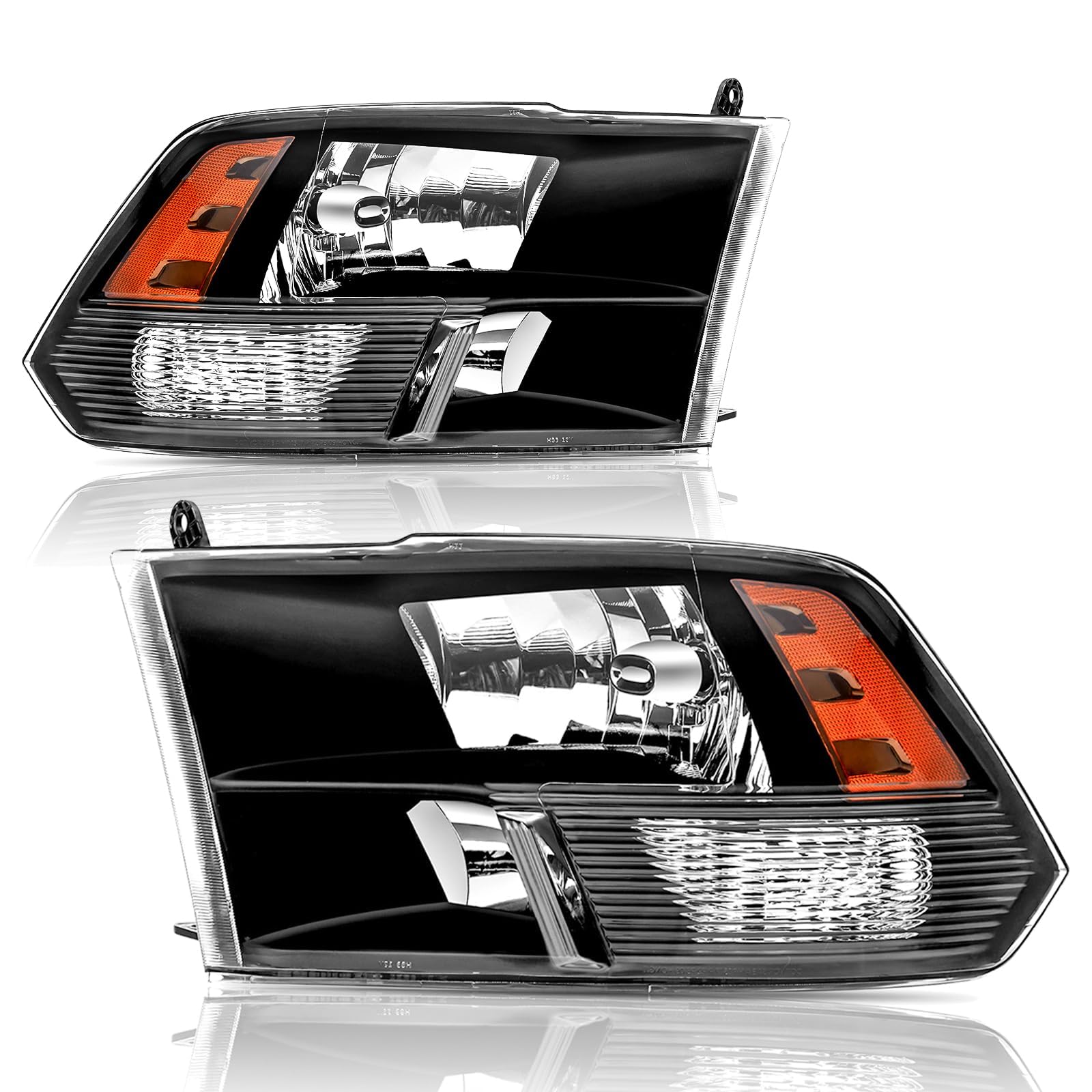 Ram 1500 Headlight Replacement Replacement Pair For 2009-2018 Dodge Ram ...
