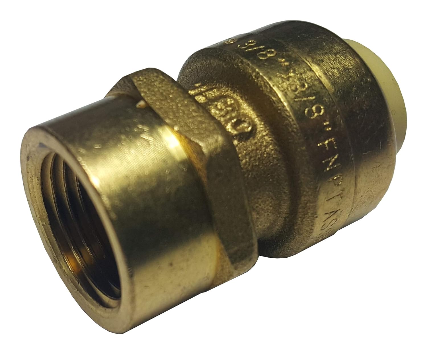 1 PIECE XFITTING 3/8" PUSH FIT FEMALE NPT/FNPT ADAPTER, CERTIFIED TO NSF ANSI61 - LEAD FREE ...