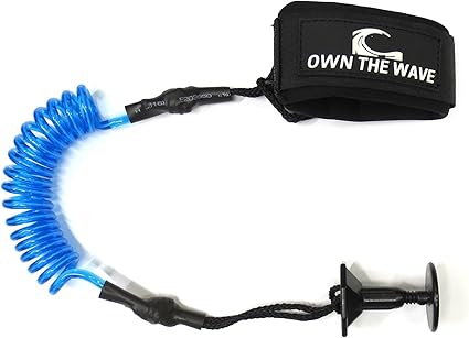 Amazon.com : Own the Wave Premium Coiled Bodyboard Leash - 4 ...