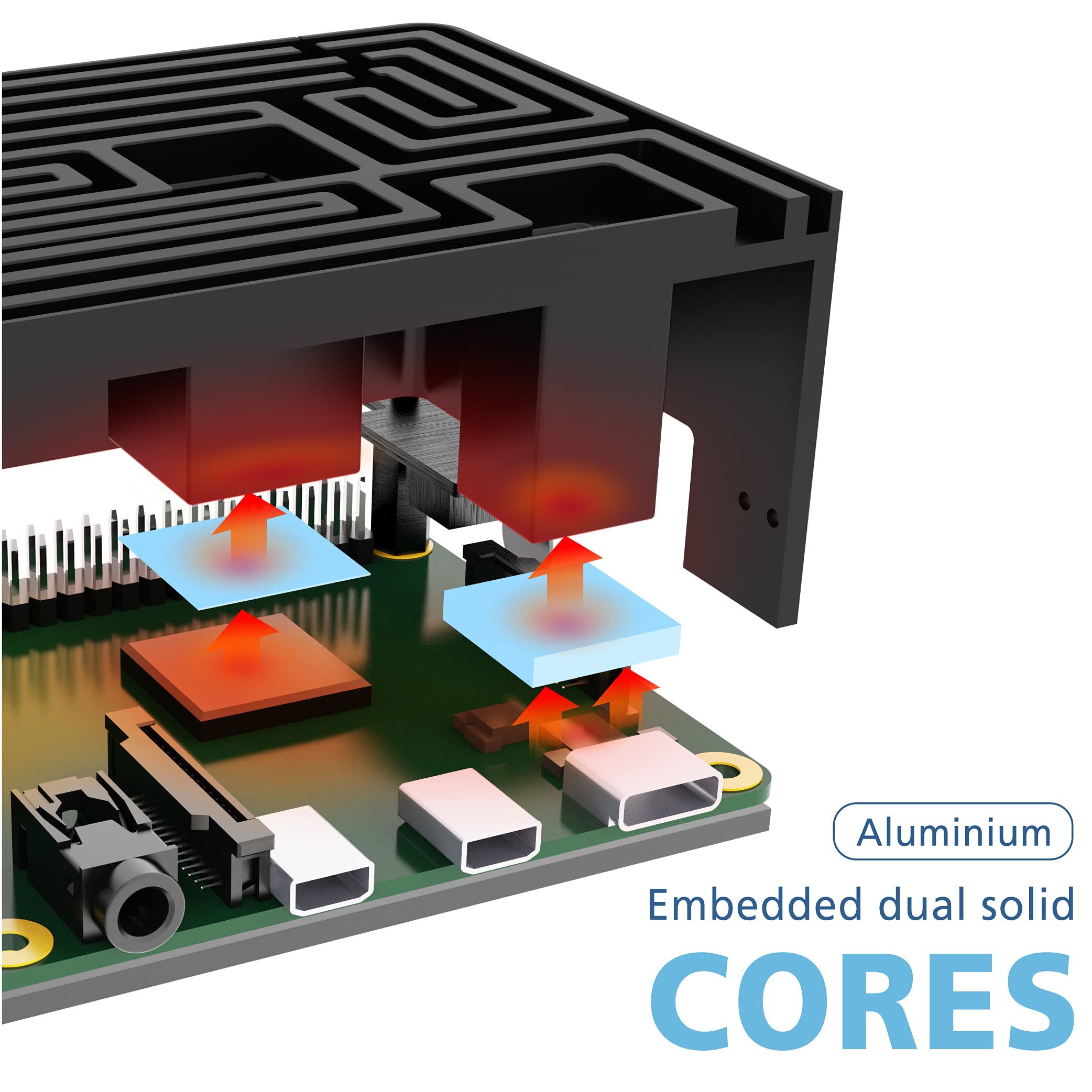 Mua Akasa Maze Pro, Ultra Quiet Raspberry Pi 4 Armor Case with Power ...
