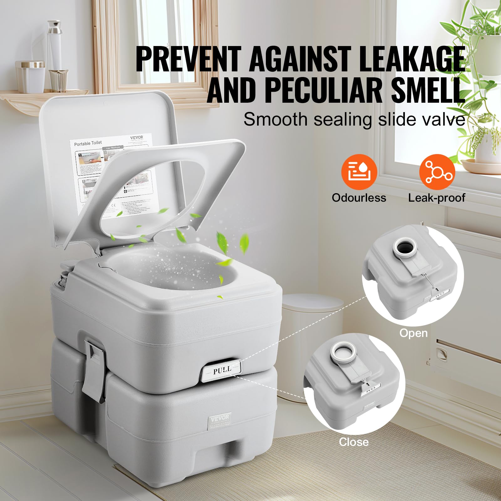 Mua VEVOR Portable Toilet for Camping, RV Toilet with Carry Bag, 5.3 ...