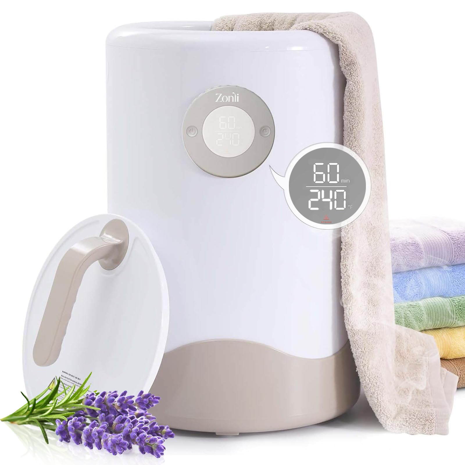 ZonLi Towel Warmer, Large Towel Warmers for Bathroom, Luxury Hot Towel Warmer for Spa, with Auto ...