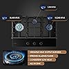 FOTILE GLG30301 30” Black Tempered Glass 3-Burner Gas Cooktop, Tri-Ring ...