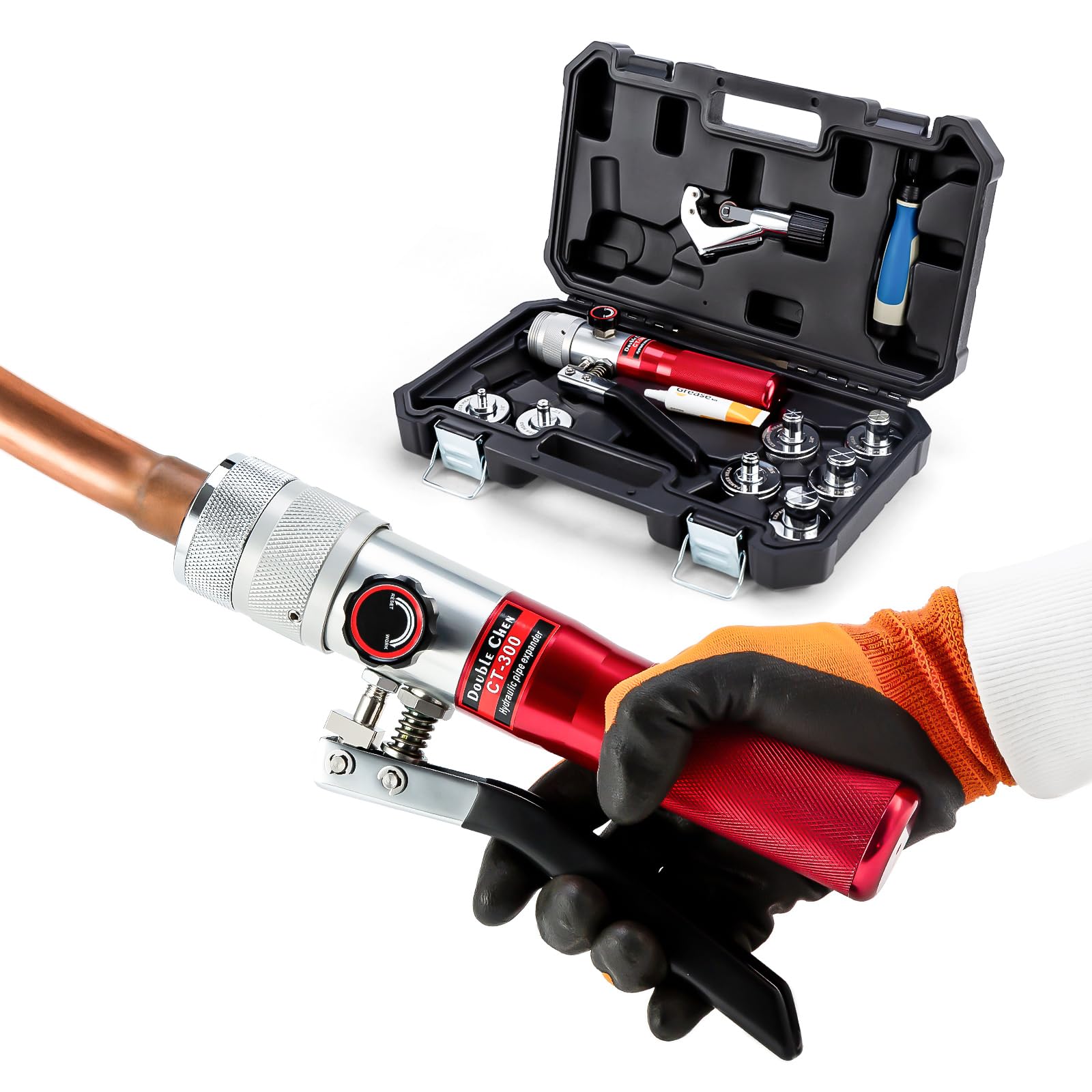 DOUBLE CHEN HVAC Swaging Tools Kit Hydraulic Copper Pipe Tube Expander ...