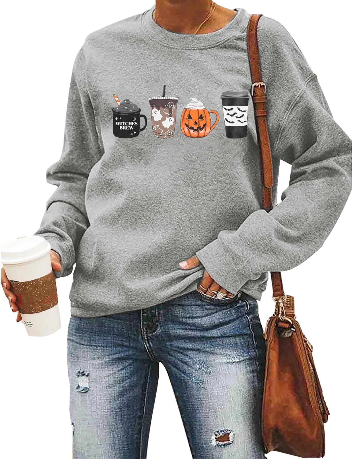 KIMSOONG Oversized Halloween Sweaters for Women Hocus Pocus Pumpkin ...