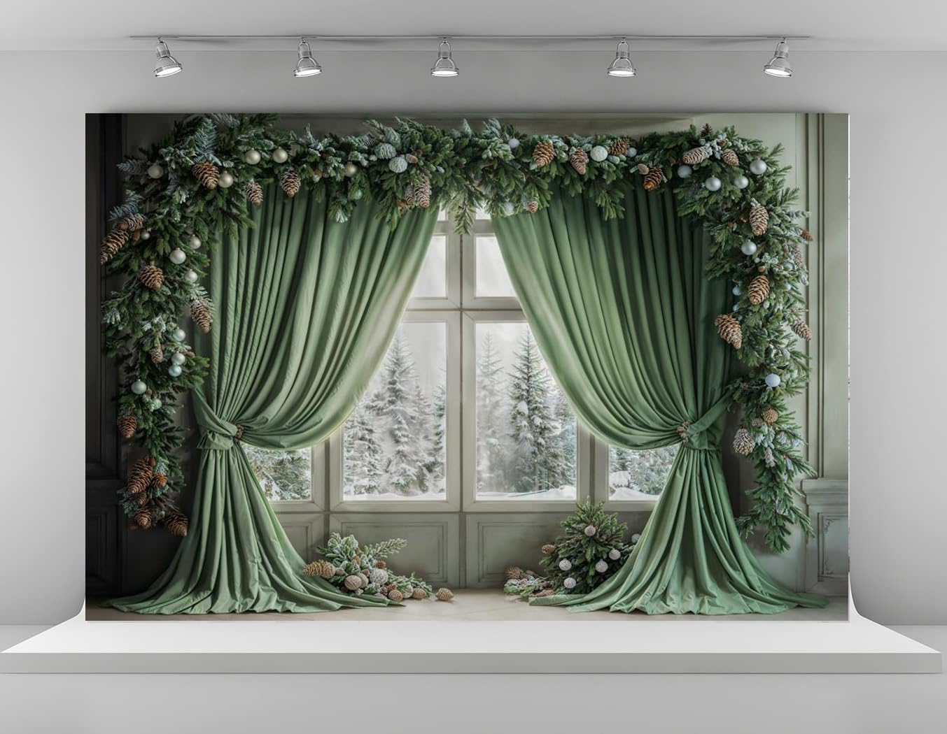 Kate 10x6.5ft Winter Backdrops for Photography Frozen Tree Background ...