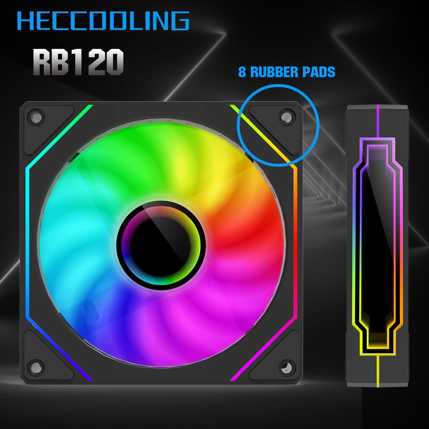 Mua ARGB PC Fans 120mm PWM Fans 3PACK PC RGB Fans, RB120 PC PWM ARGB ...