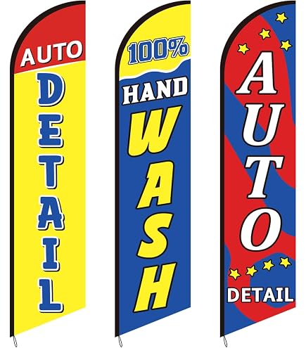 Hand Car Wash Flags