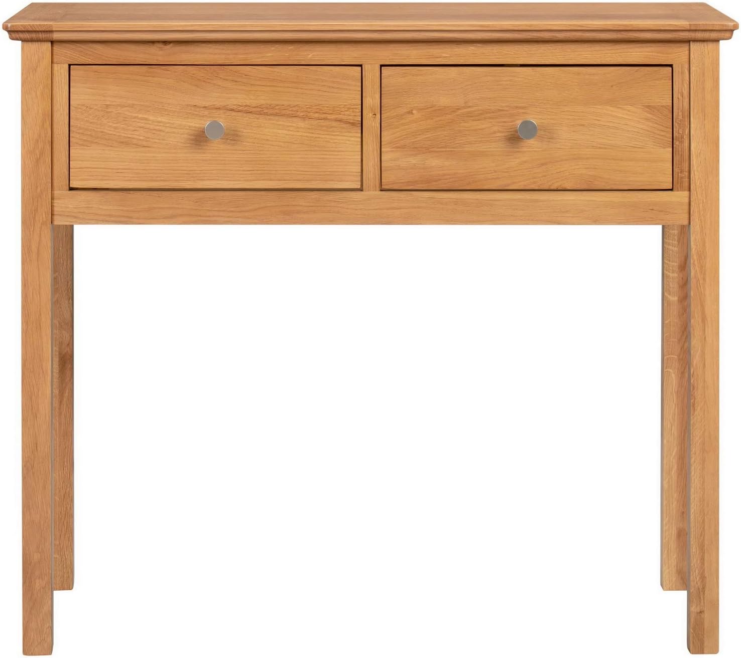 Hallowood Hereford Dressing Console Table in Light Oak Finish | Solid ...