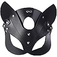 Amazon.com: Soochat Leather Cat Mask Women's Cat Mask Adjustable Cat ...