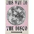 Amazon.com: Vintage Pink Disco Ball Poster Disco Music Wall Art This ...