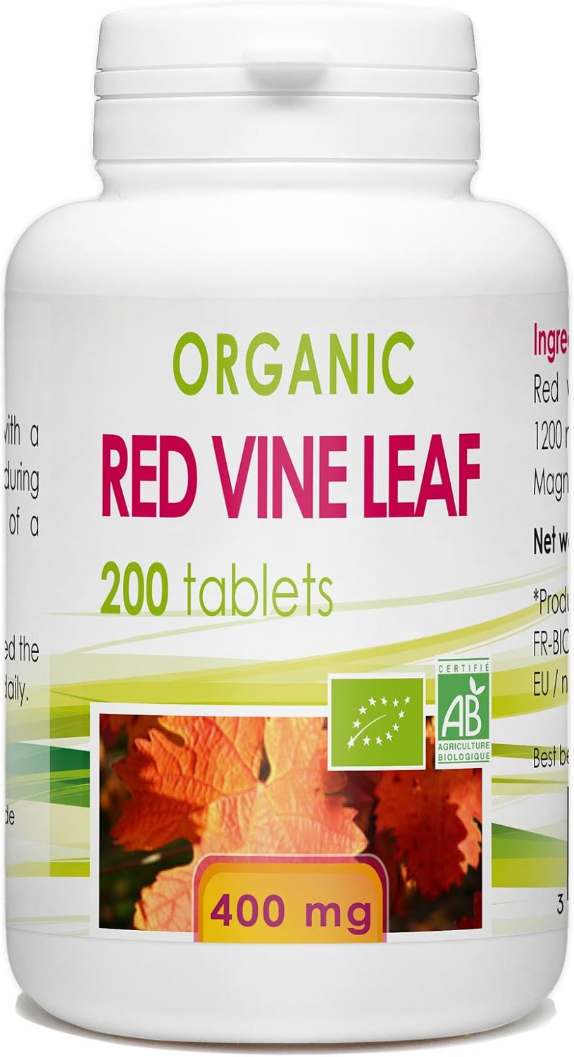Organic Red Vine Leaves – 200 tablets 400 mg – BigaMart