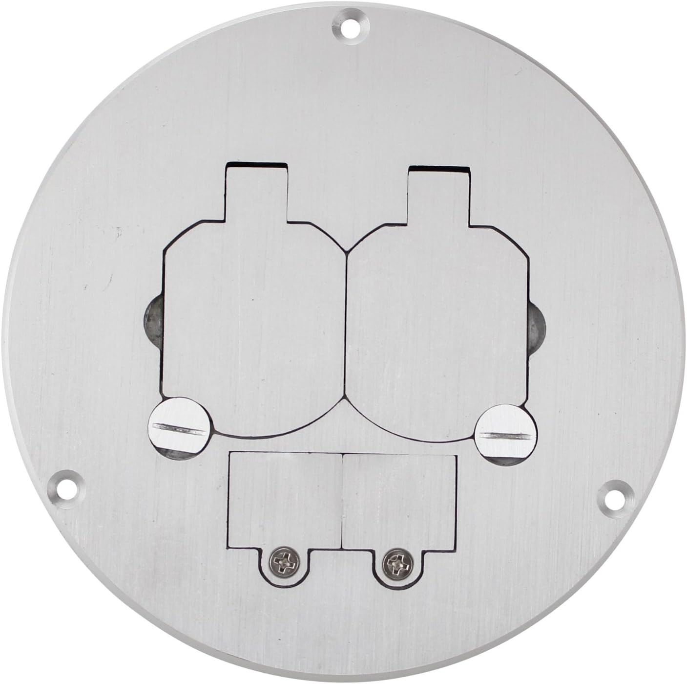 Wiremold Legrand 863DPCOMAL Series Dual Service Floor Box Kit, Duplex ...