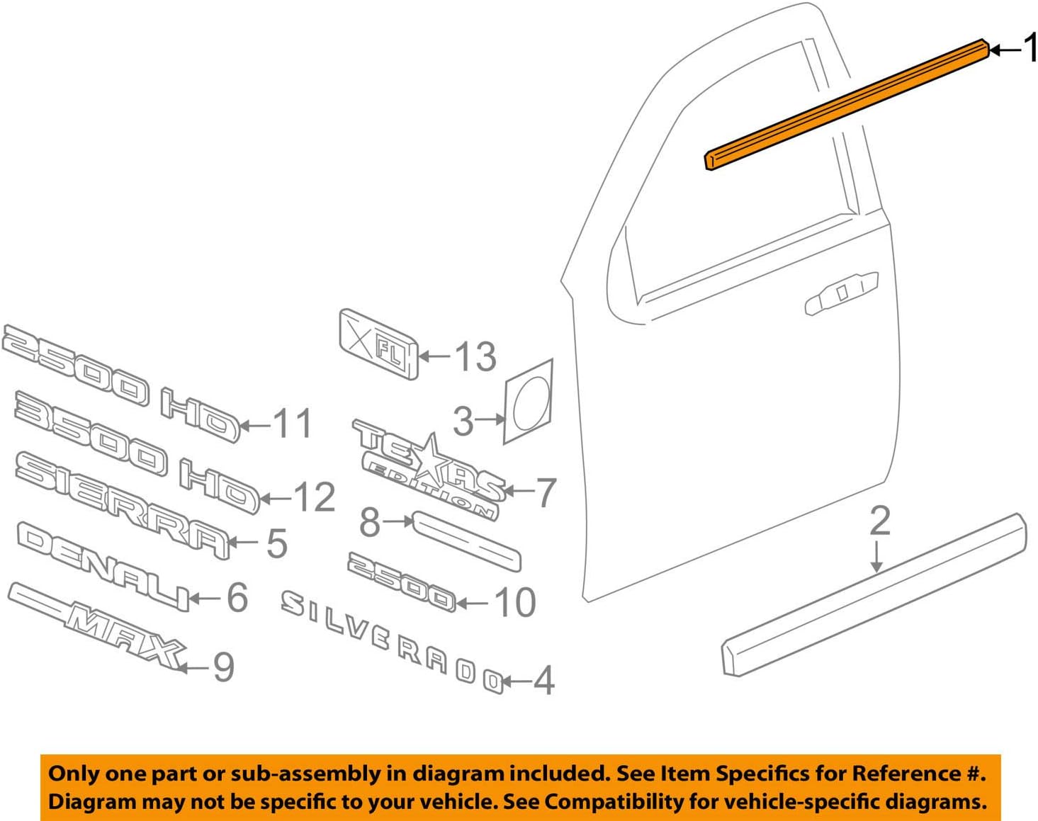 Auto Parts & Accessories GM OEM Rear Window/Door-Belt Molding ...