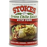 Amazon.com : Stokes Green Chile Sauce with Pork, 4 Pack of 15 Ounce ...