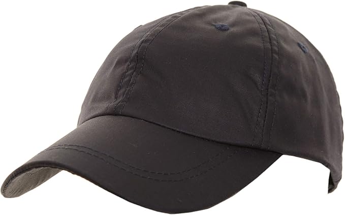 Black Jungle Oilskin Baseball Cap with Peak - Black - S/XL: Amazon.co ...