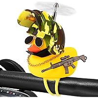 Amazon.com : wonuu Rubber Duck Bike Bell, Squeeze Ducks with Helmet for ...