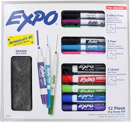 Amazon.com : Expo 12 Piece Dry Erase Set : Office Products
