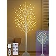 Amazon.com: 6FT Lighted Birch Tree with 130 LED Warm White and ...
