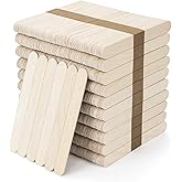 Amazon.com: WISYOK 1000 Pcs Wooden Popsicle Sticks for Crafts, 4.5 Inch ...