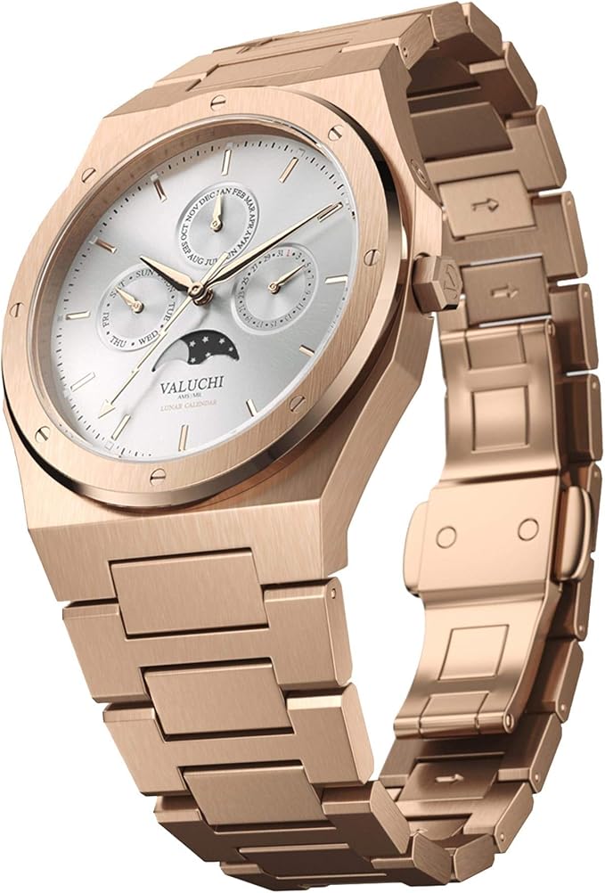 Valuchi Lunar Calendar Watch Rose Gold White Amazon mx Relojes Valuchi Lunar Calendar Watch Rose Gold White Amazon mx Relojes