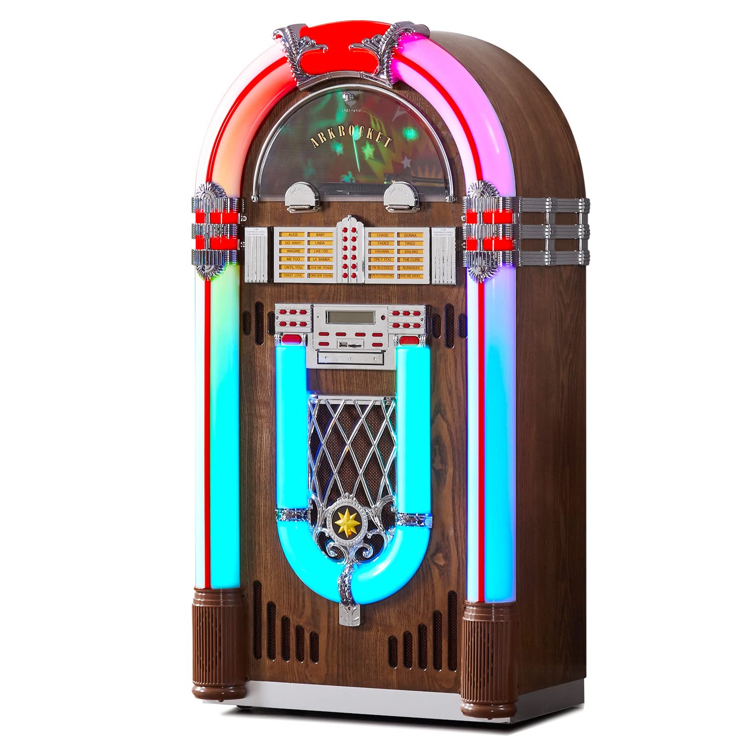 Mua Arkrocket Saturn V Full Size Jukebox Vinyl Record Player Bluetooth ...