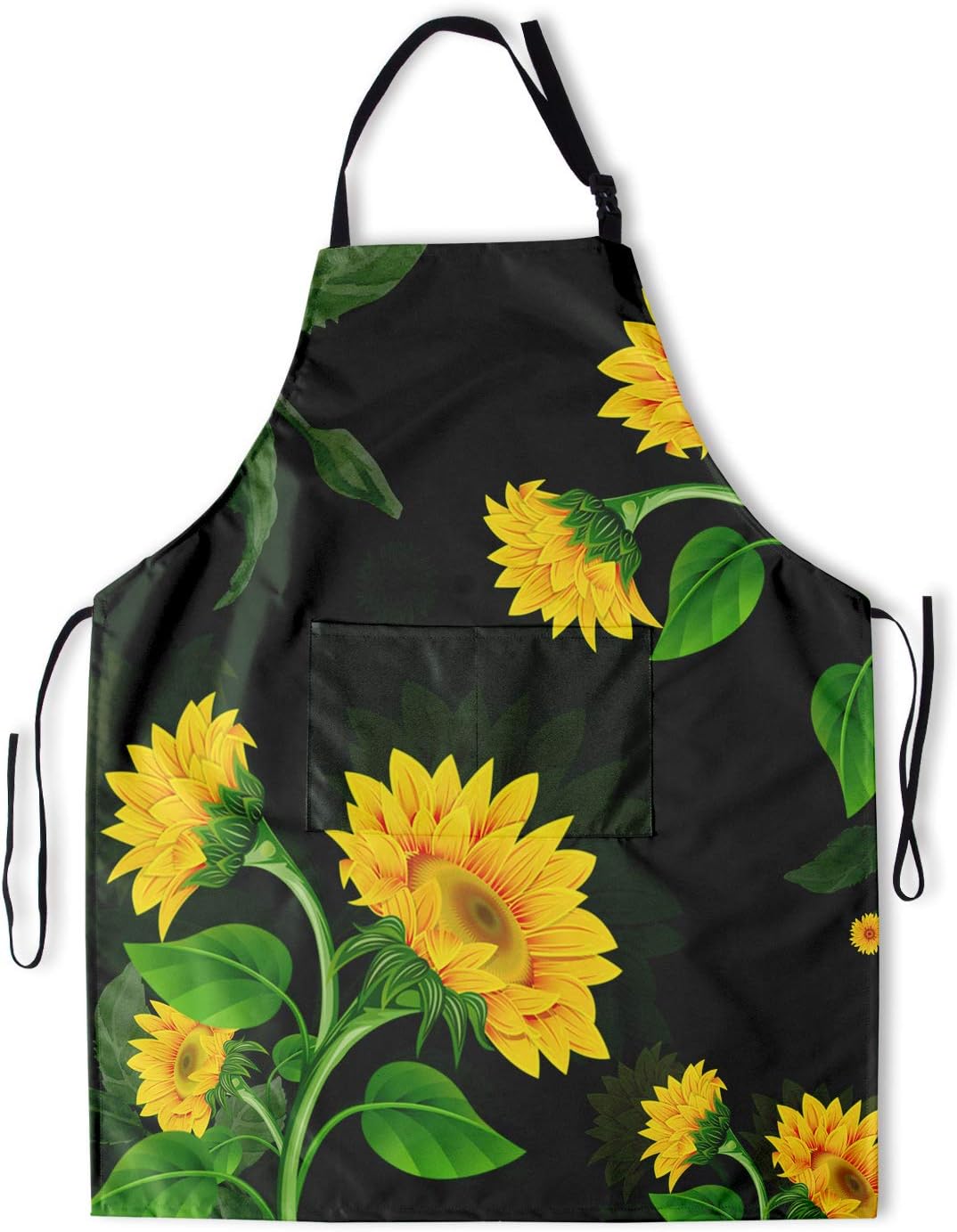 Sunflower Apron for Men Women Yellow Sunshine Flower Aprons with 2 ...