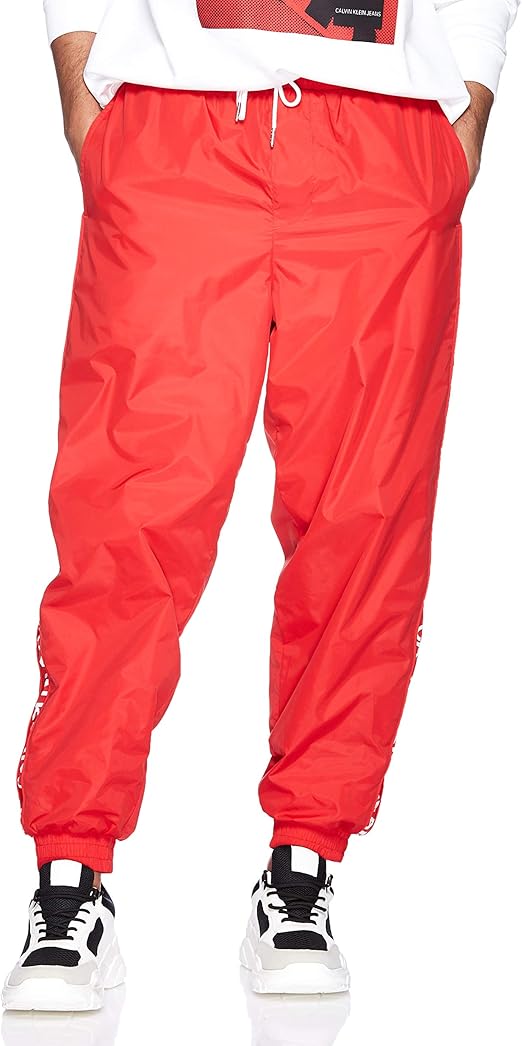 Calvin Klein Jeans Nylon Jogginghose Racing red: Amazon.de: Bekleidung