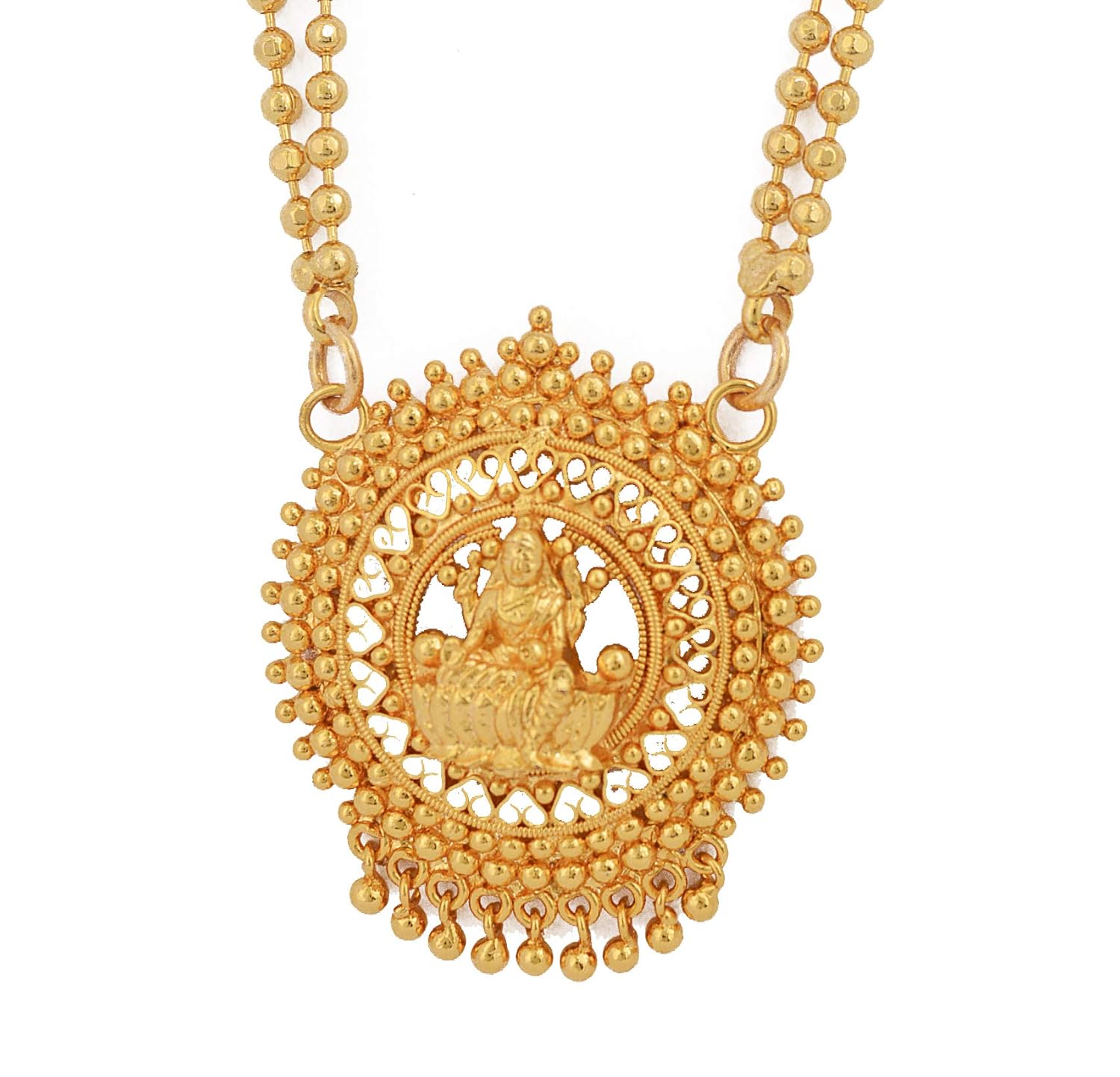 Buy Radha's Creations 30" Long double line chain with Lakshmi pendant ...