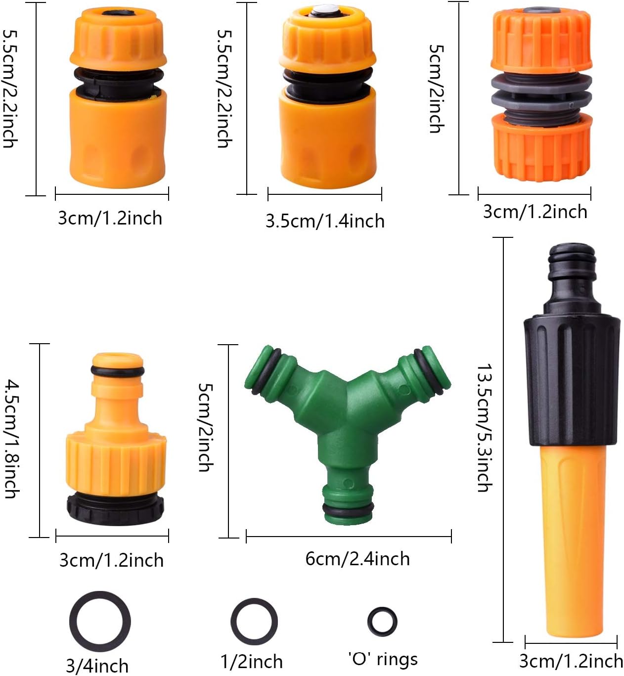 SUPRBIRD 14 Pack Garden Hose Tap Connector Kit, 1/2″ Hose Connector ...