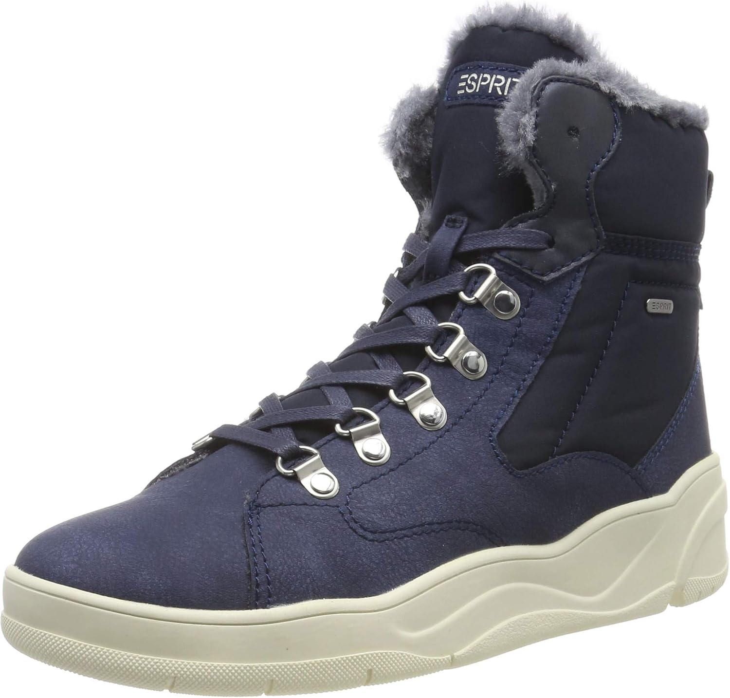 ESPRIT Women's Gussie F Bootie Hi-Top Trainers, Blue (Navy 400), 8 UK ...