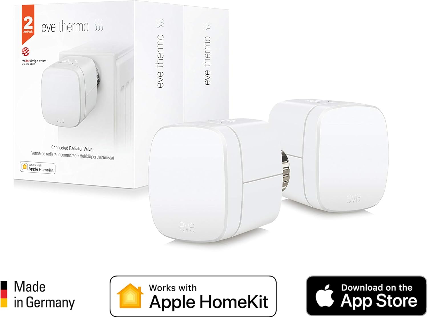 Eve Thermo (Prev.-Gen.) – Smart Thermostatic Radiator Valve with LED ...