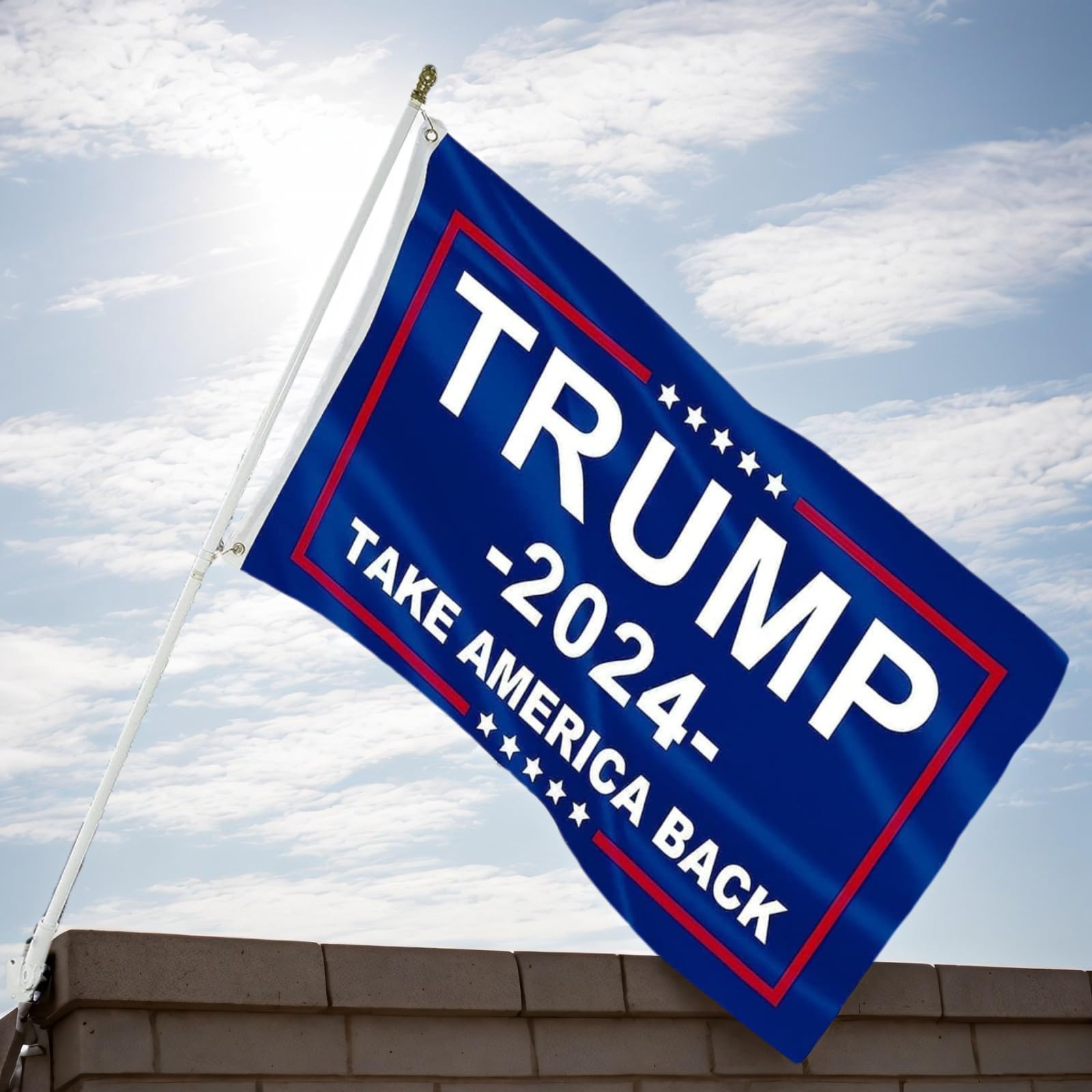 Trump 2024 Flag - Take America Back Trump Flag Indoor Outdoor Banner ...