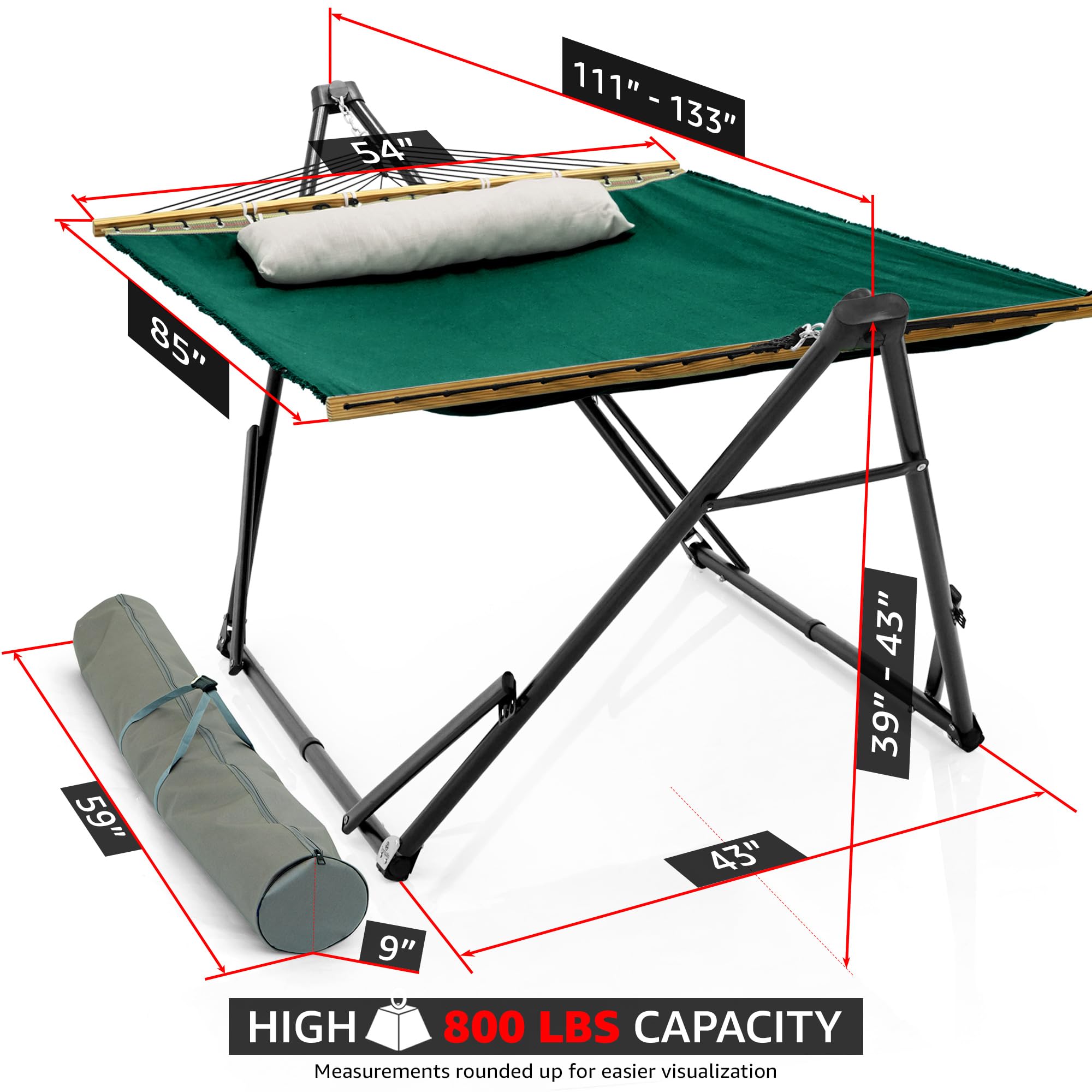 Tranquillo Unity Adjustable Hammock Stand; Premium Quality, 800 Lbs ...