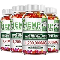 Amazon.com: (4 Pack) Hemp Gummies 1,200,000mg High Strength… : Health ...