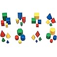 Amazon.com: Learning Resources Mini GeoSolids, Geometry for Kids, Homeschool, Colorful Plastic ...