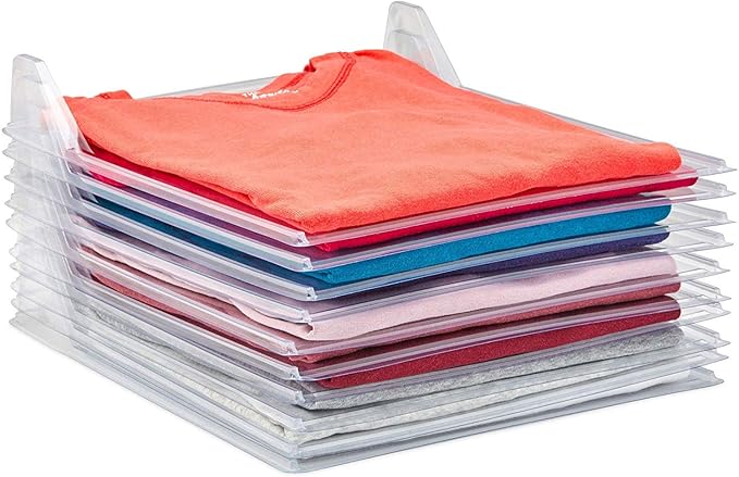 Tee Shirt Organizer Clothing Dividers - 10 Pack Stackable T Shirt ...