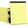 Amazon.com : 24 Pack Yellow Note Pads 8.5 x 11 Wide Ruled Lined Writing ...