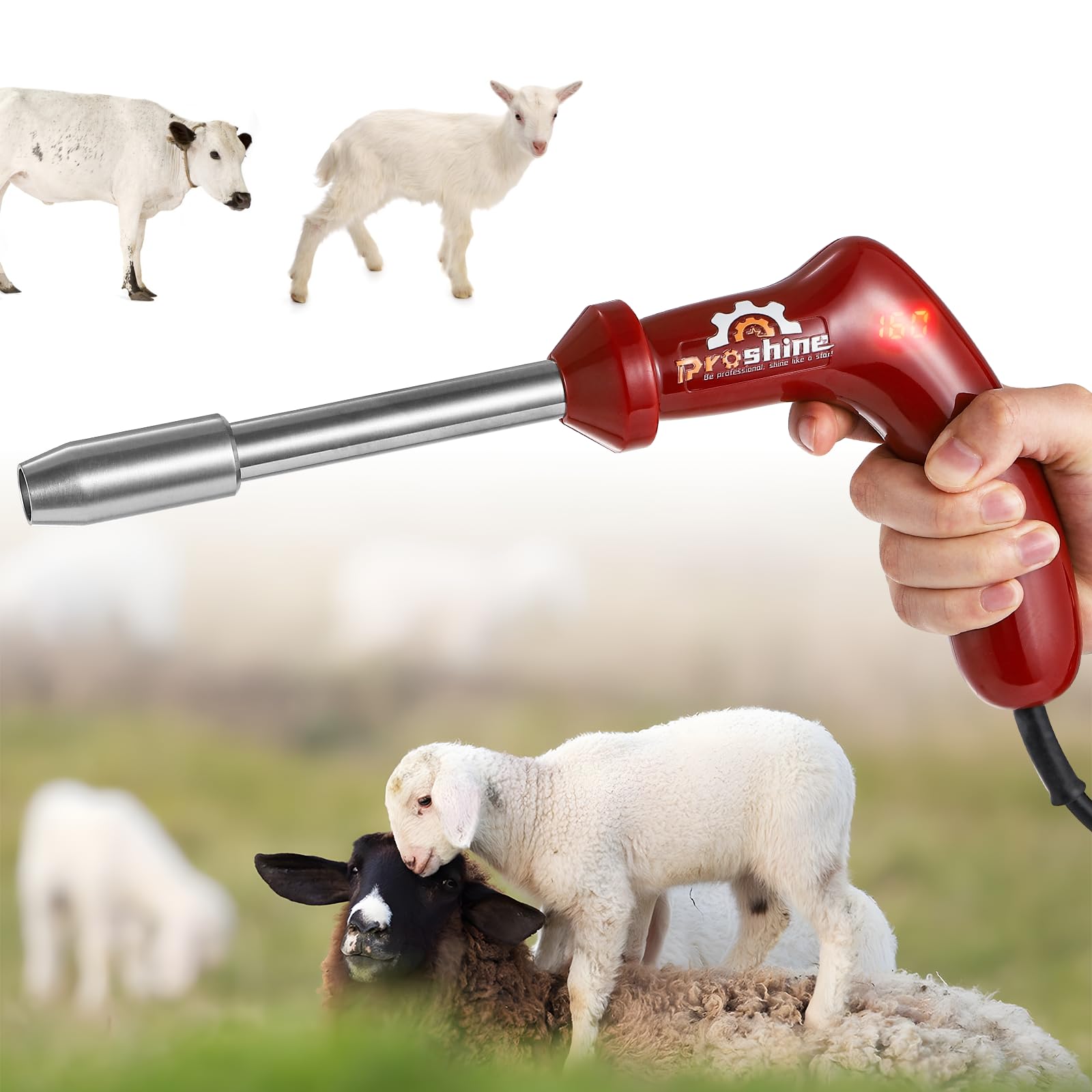 Proshine Electric Dehorner, Temp Over 1140?Dehorning Tool for Lamb Calf ...