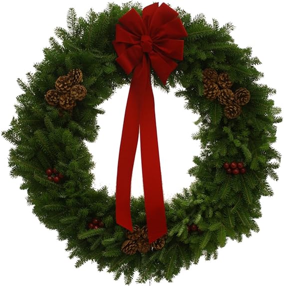 Amazon.com: Worcester Wreath 36-Inch Classic Maine Balsam Wreath: Home ...