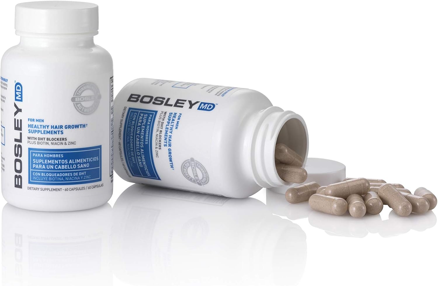 Bosley MD Healthy Hair Growth Supplements for Men 1 Pot – 60 Capsules - BigaMart