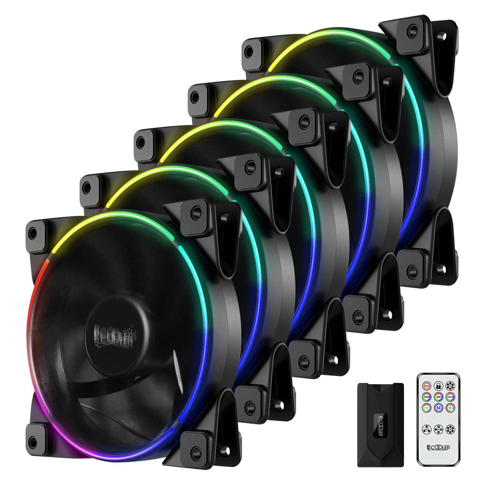 Mua 120mm Case Fan 5 Pack PC Computer Fans RGB PC Case Fans with ...