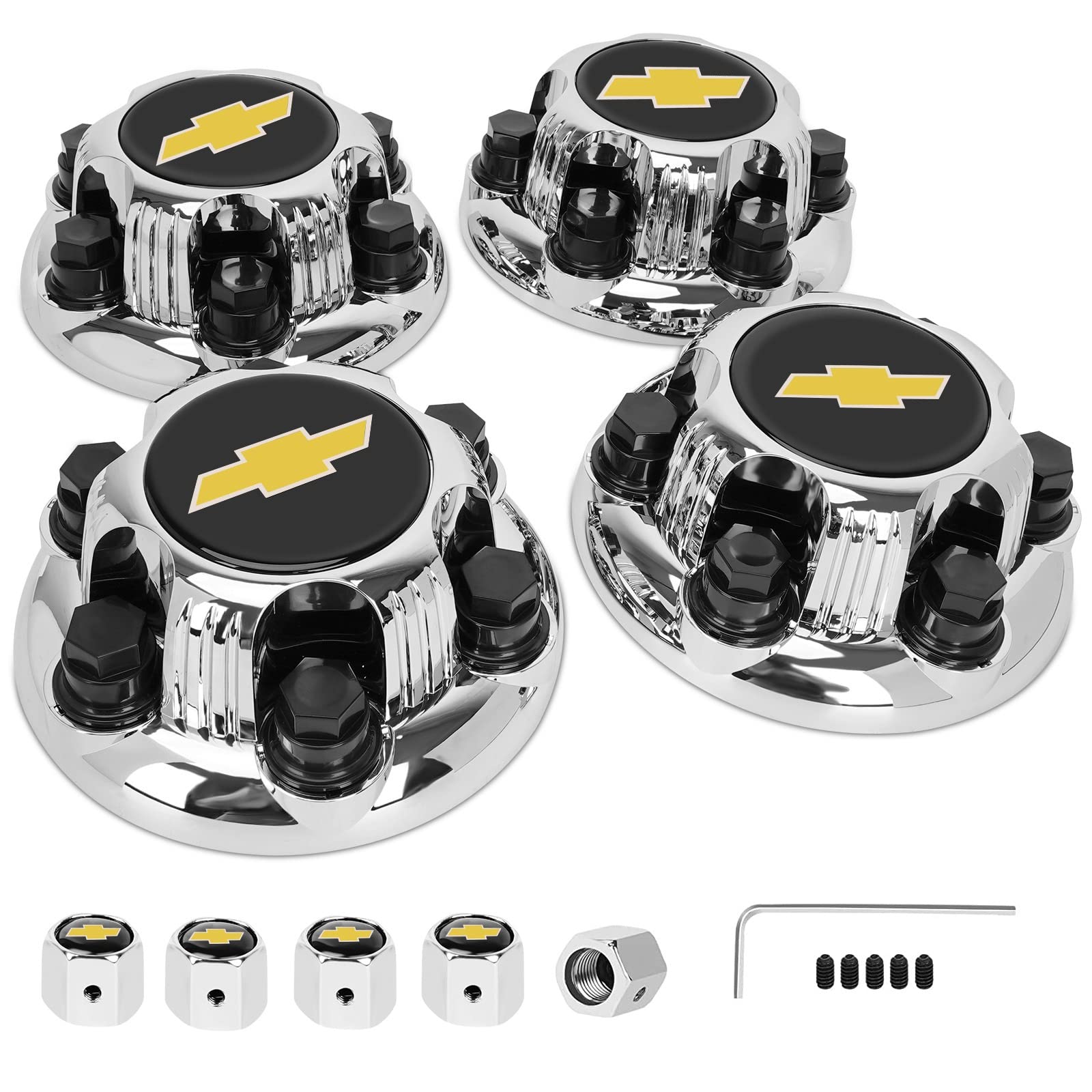 Mua Wheel Center Caps 6 Lugs Compatible with Chevy Silverado Set of 4 ...